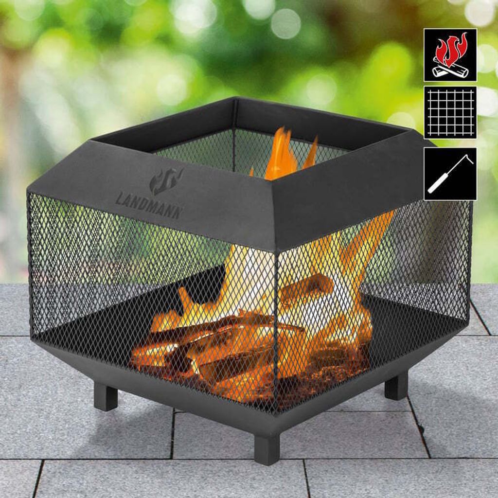 LANDMANN Cube fire basket Pevný čtvercový koš | Kaufland.cz