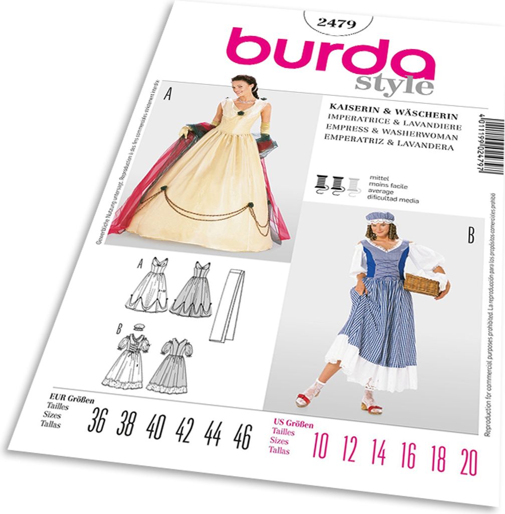 Střih Burda 2479 - Šaty na císařovnu, šaty na | Kaufland.cz