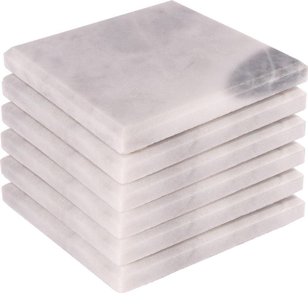 6x Weiß 10cm Marmor Quadratische Untersetzer | Kaufland.de