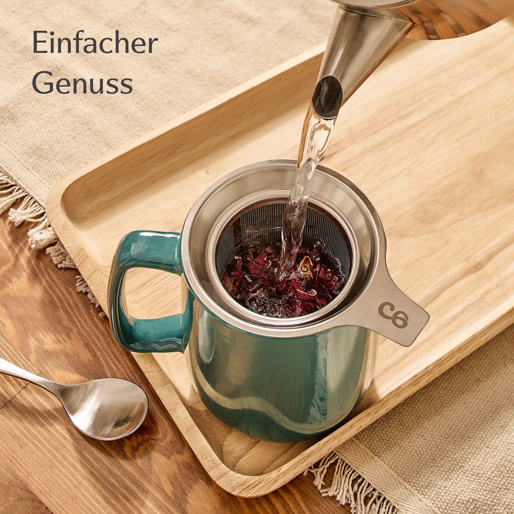 Teetasse mit Sieb und Deckel - Keramik Grün - | Kaufland.de
