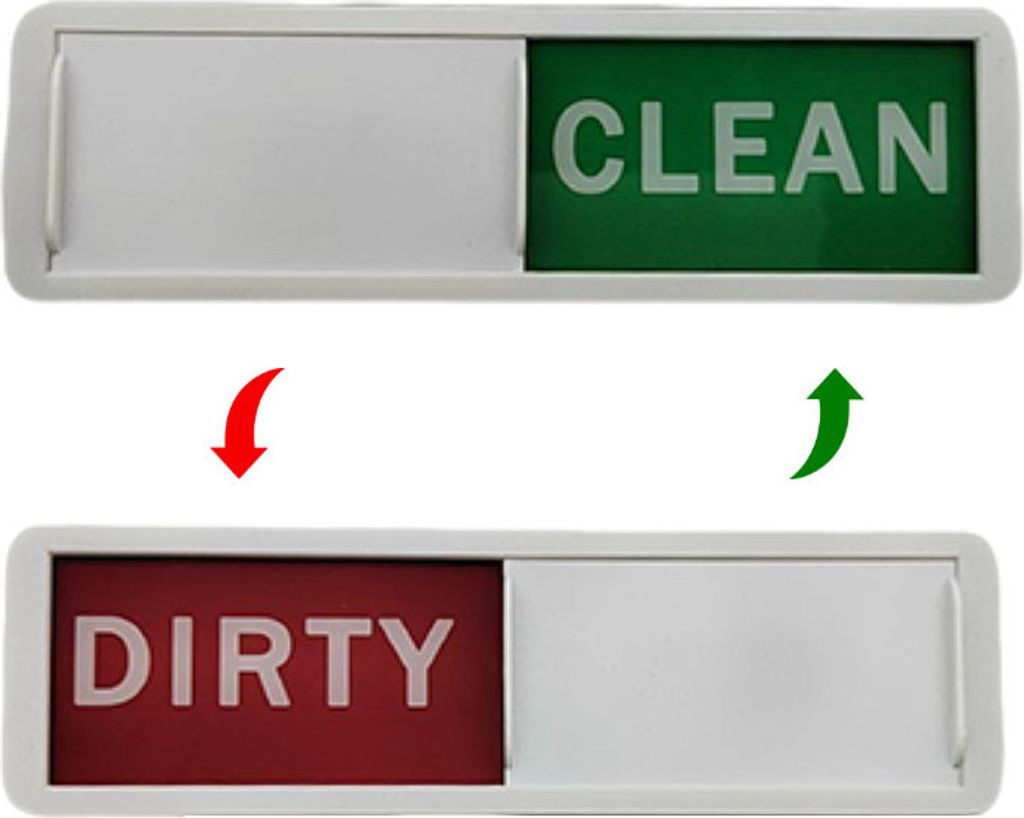 INF Magnet für Geschirrspüler CLEAN/DIRTY-Schild Rot/Grün