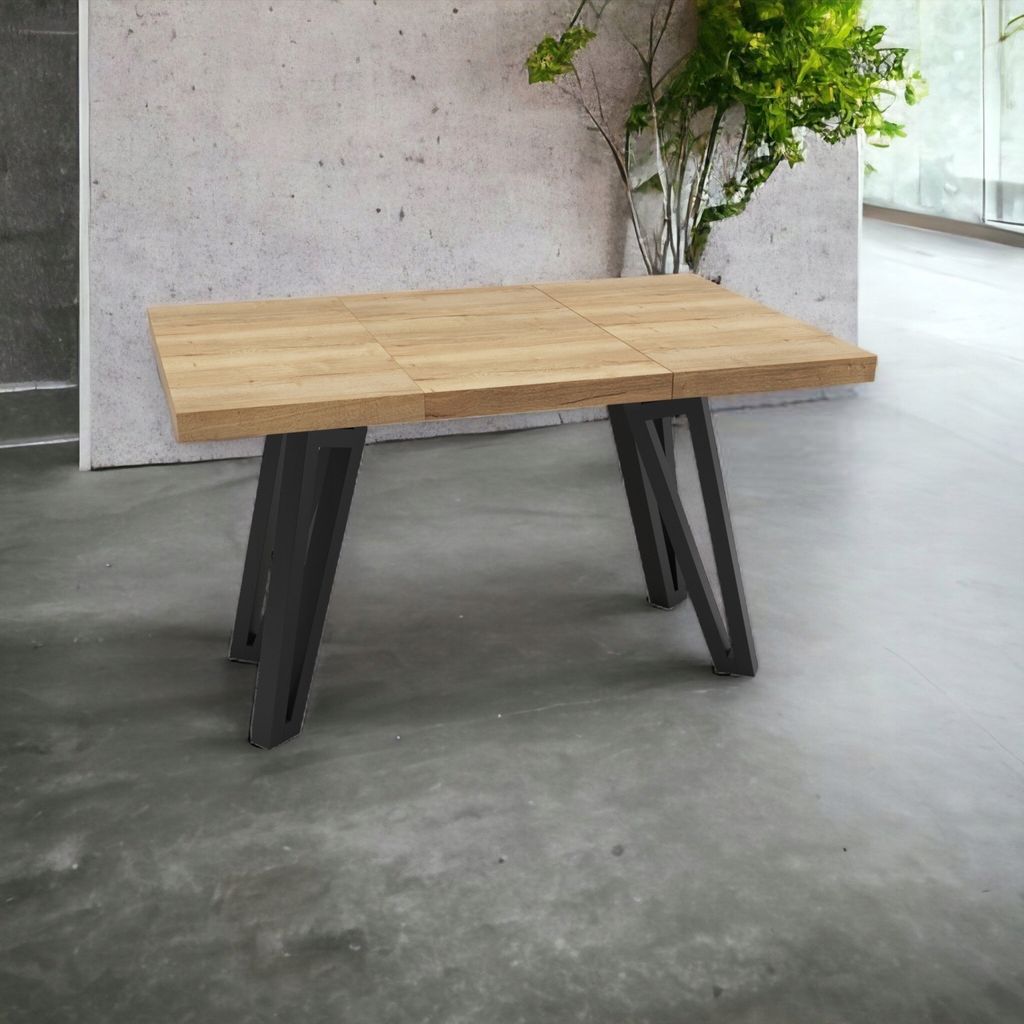 HALIFAX čtvercový stůl METAL dub rozkládací | Kaufland.cz