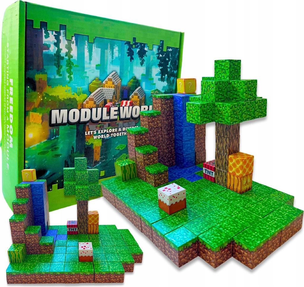 Minecraft vzdelávacia magnetická súprava kociek 128 kusov