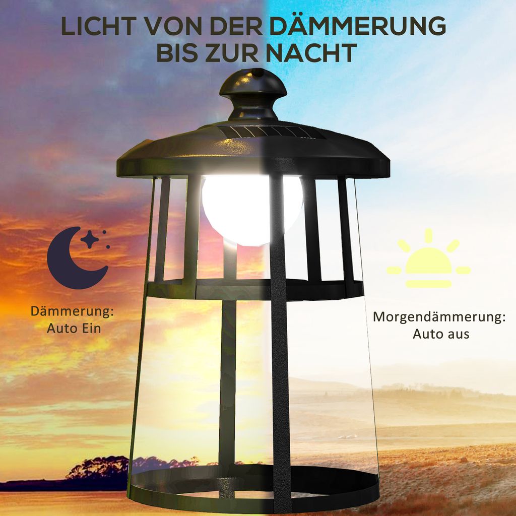 Outsunny Solar Gartenlaterne 122 cm LED | Kaufland.de