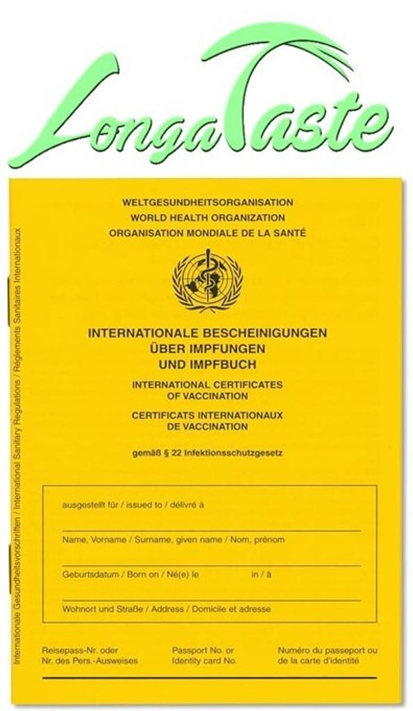 Impfpass, Impfbuch, Impfausweis (international) inkl.