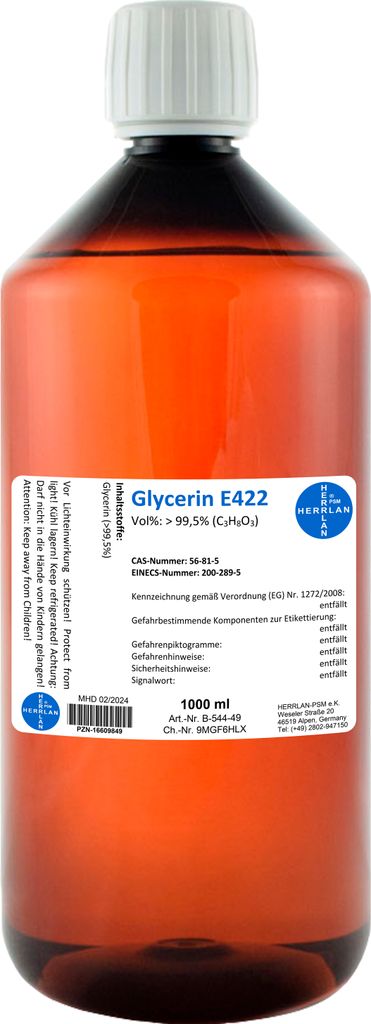 1000 ml Glycerin E422 - Pur VG zum | Kaufland.de