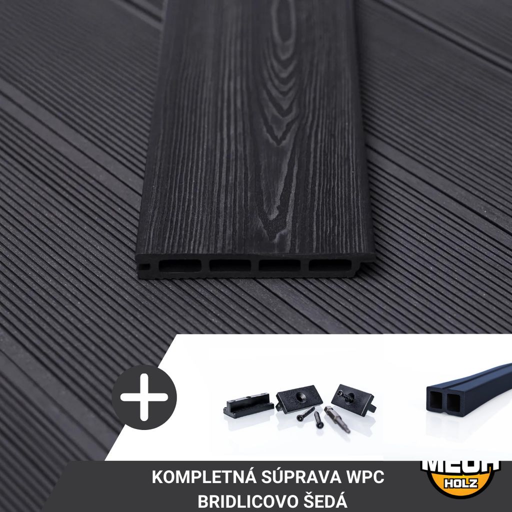 MEGA HOLZ Kompletná Sada Terasových Profilov WPC - 22 m²