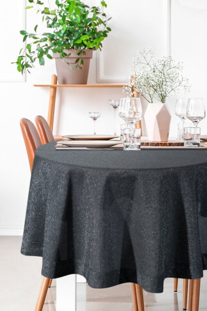 Kulatý ubrus STELLA1 180 cm černý Ubrusy | Kaufland.cz