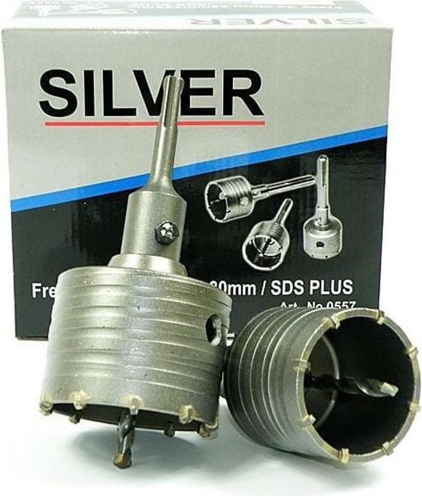 SILVER CROWN SDS-SET 65 + 80 mm, KURZER SCHAFT Steinbohrer