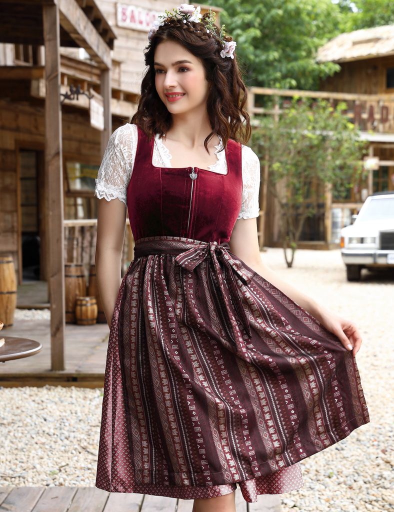 Acekool Damen Dirndl Smat Trachtenkleid mit | Kaufland.de