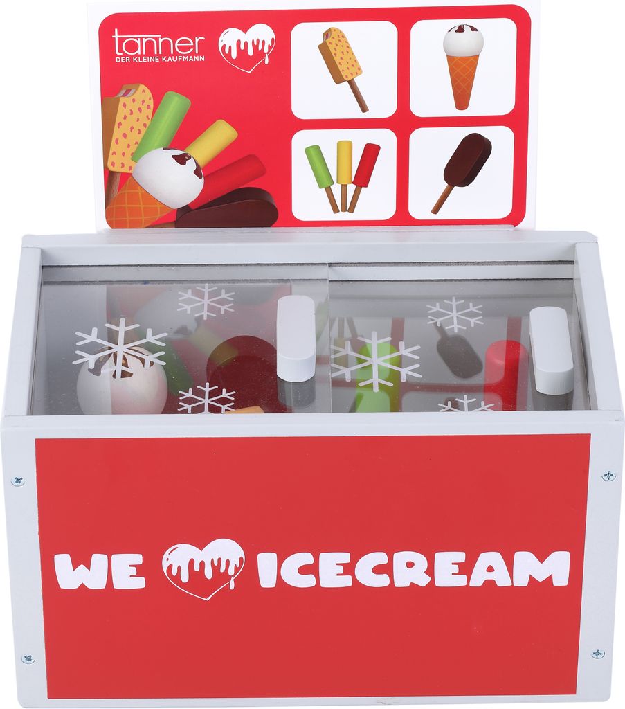 Tanner der kleine Kaufmann Eistruhe aus Holz, mit