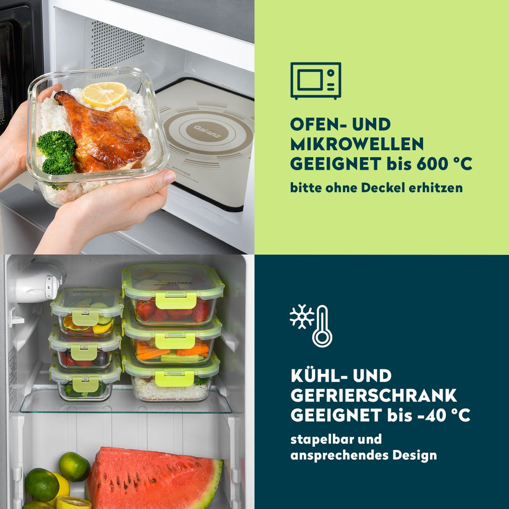 FITPREP® Frischhaltedosen Glas 8-teiliges Set | Kaufland.de