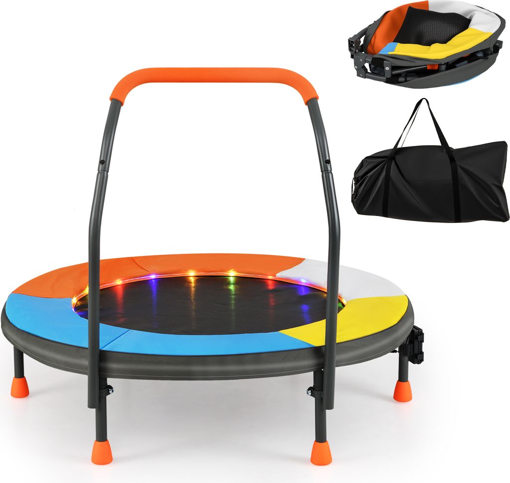 COSTWAY Ø90 cm skladacia detská trampolína, mini trampolína