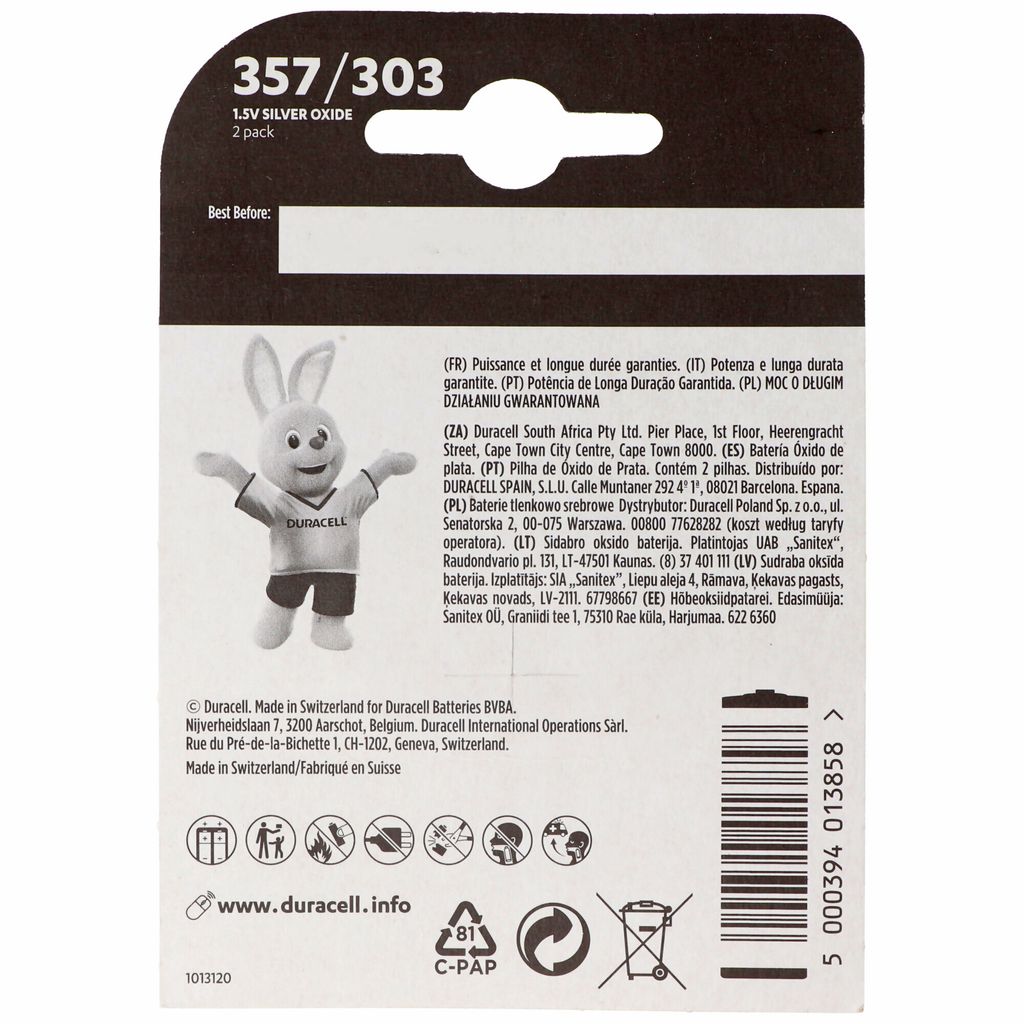 Duracell 357, 303, V357, V303, SR44, SR44SW, | Kaufland.cz