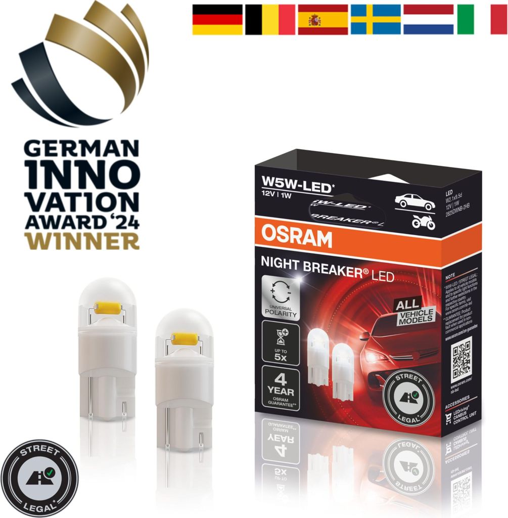 OSRAM NIGHT BREAKER LED W5W W2.1x9.5d 12 V/1 | Kaufland.at