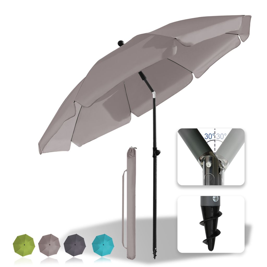 Grandekor Sonnenschirm Runde Sand 217CM Mit | Kaufland.de