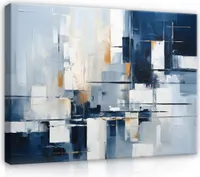 Leinwandbilder Abstrakt Blau Gold Betonwand | Kaufland.de