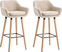 CLP 2er Set Barhocker Braga Stoff drehbar und | Kaufland.de