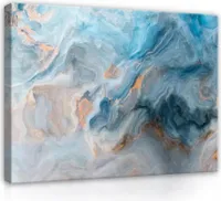 Leinwandbilder Abstrakt Blau Gold Betonwand | Kaufland.de