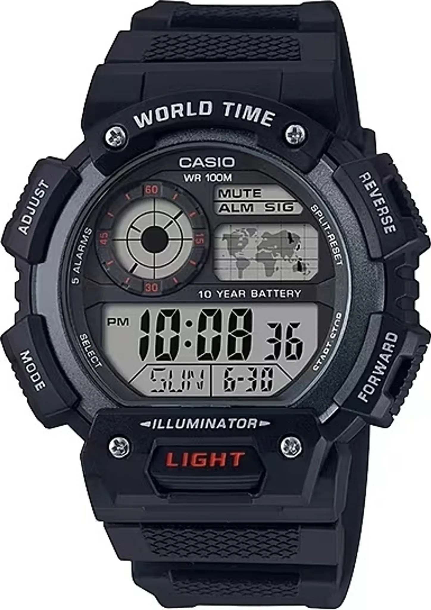 Casio world time illuminator store