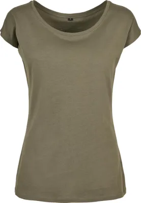 Build Your Brand - T-shirt con ampia apertura (Borgogna)