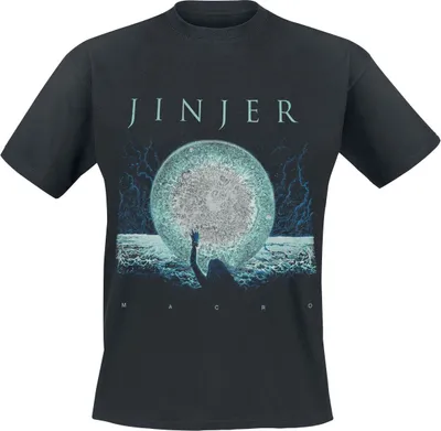 Jinjer T-Shirt Herren Butterfly Skull schwarz Band-Merch,