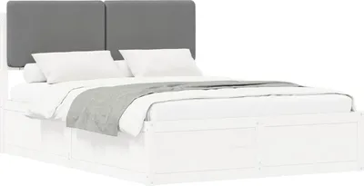 vidaXL Rohový rám postele s čelom tmavosivý 90 cm x 190 cm