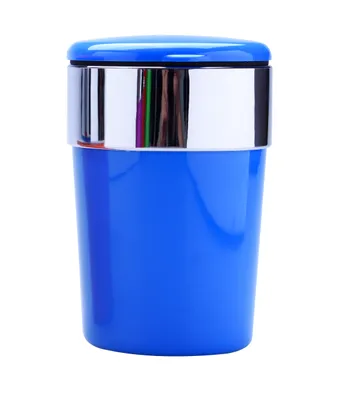 AUTO ASCHENBECHER mit Deckel LED Licht KFZ 57 (Grün)