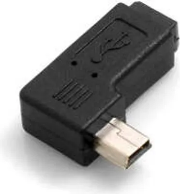 SYSTEM-S Mini USB (femelle) vers Mini USB (mâle) 90° coudé