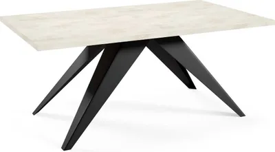 FURNLUX Jedálenský stôl Vento bielo-čierny 90 cm / Hlavná