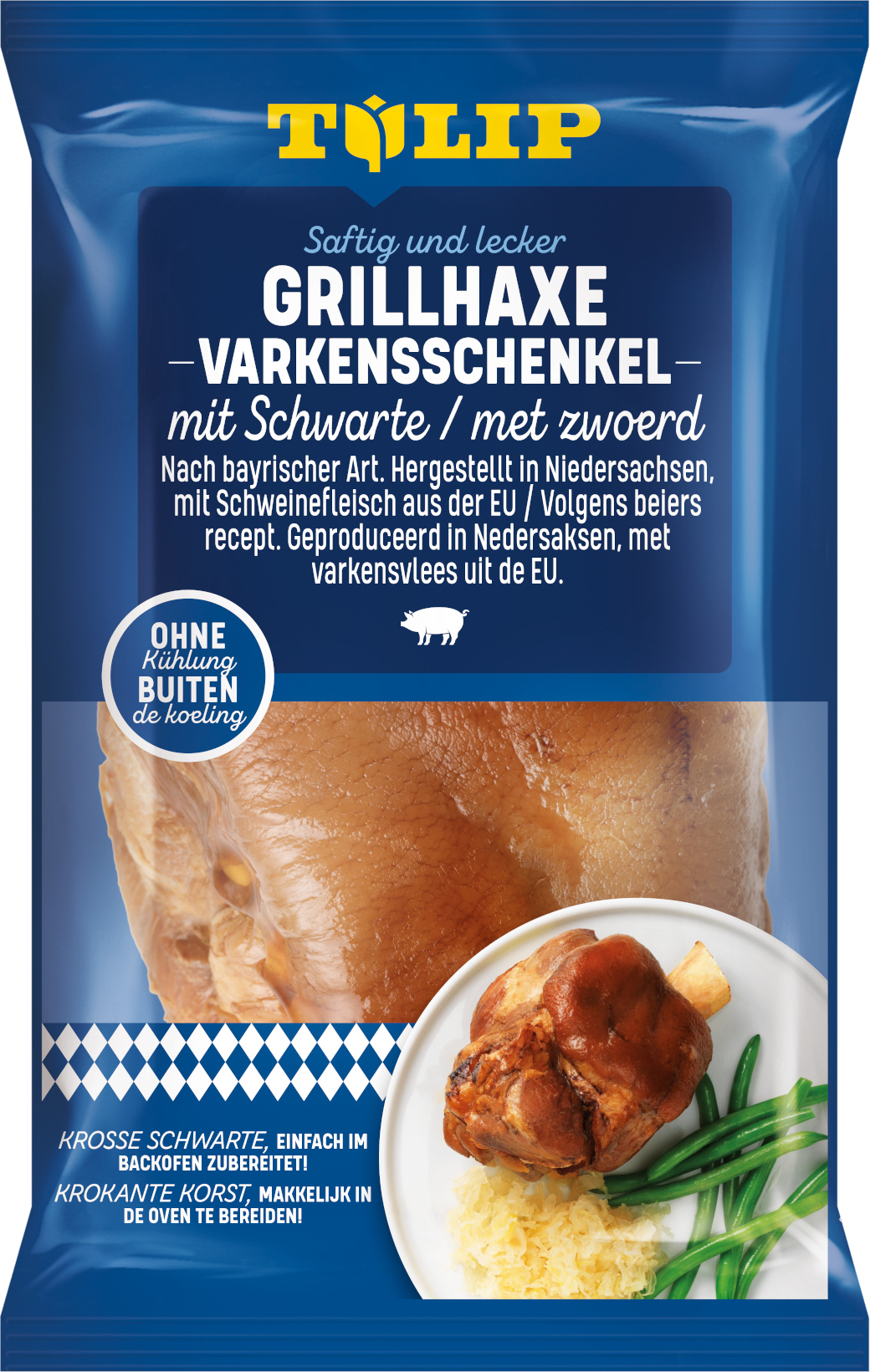 TULIP Grill-Haxe mit Schwarte 600 Gramm Tafelfertig Kross