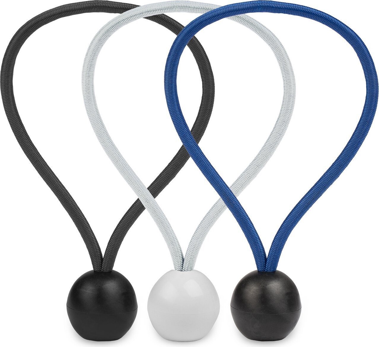 Spanngummis mit Kugel 20er Set Blau 13 cm