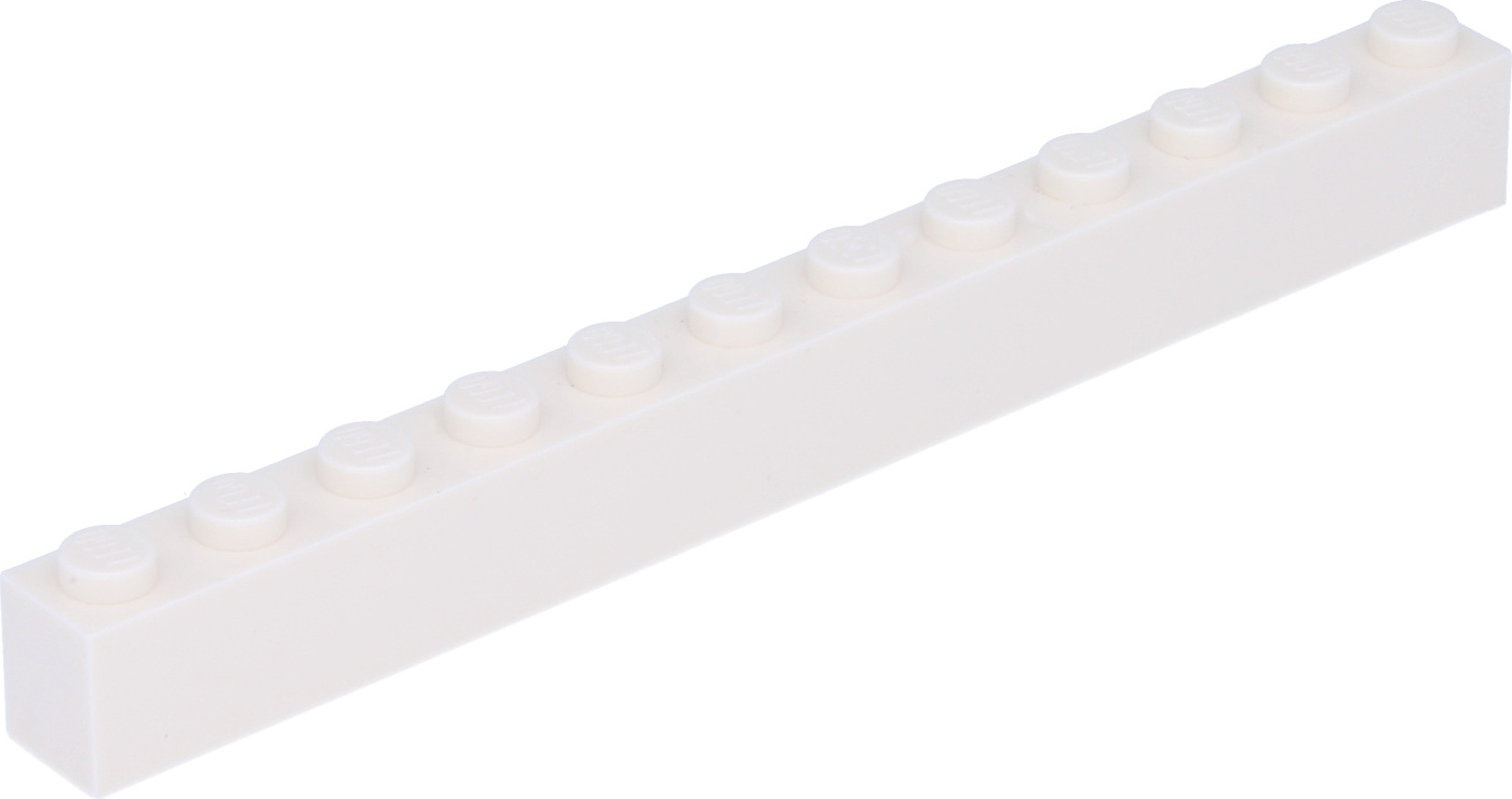 50x klocek LEGO 1x12, biały Klocki LEGO