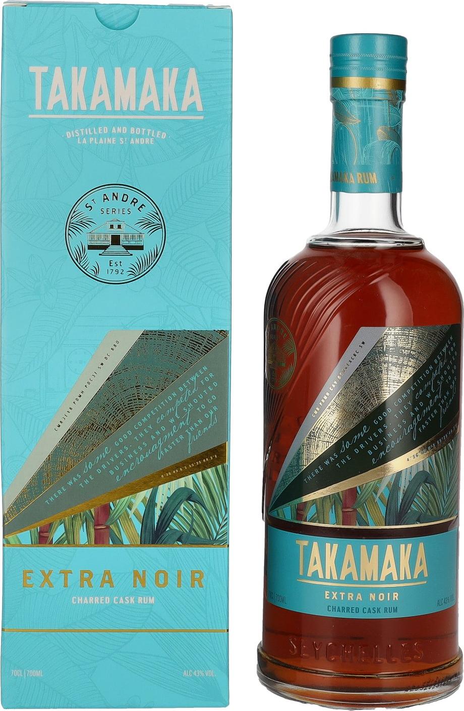 Takamaka EXTRA NOIR Rum 43% Vol. 0,7l en boîte cadeau Rhums