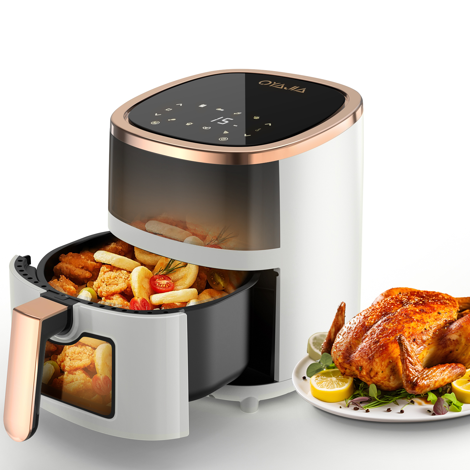 OYAJIA 5L Heißluftfritteuse mit Sichtfenster, | Kaufland.de