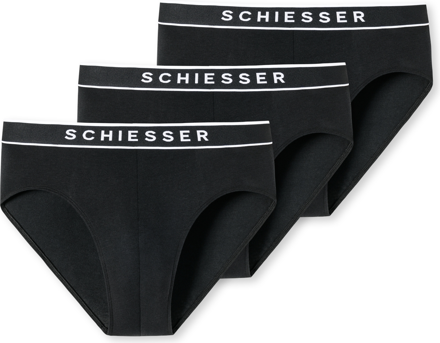 Schiesser Pack de 3 slips en coton bio avec logo