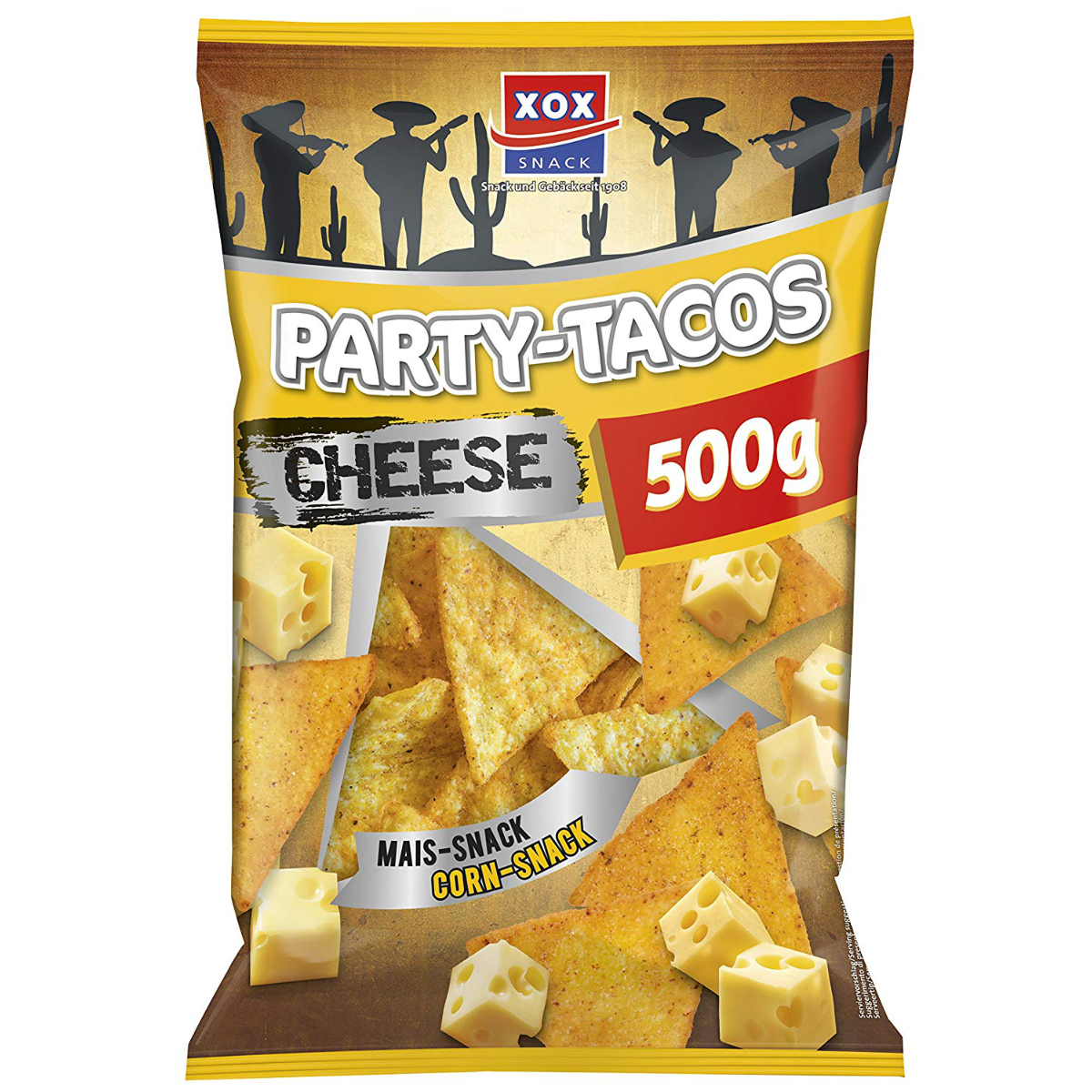 XOX Party Tacos Nacho goût fromage Snack maïs et Corn Snack