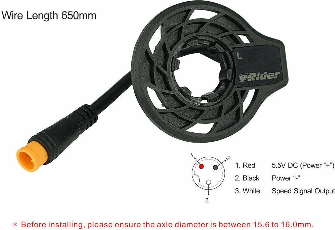 PowerSmart E-Bike Geschwindigkeitssensor 12 Magnet PAS