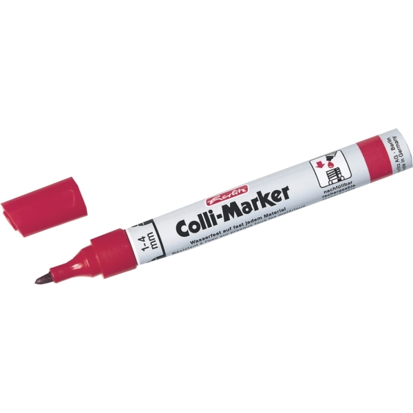 Marker Herlitz Colli 1-4mm, czerwony, luzem | Kaufland.pl