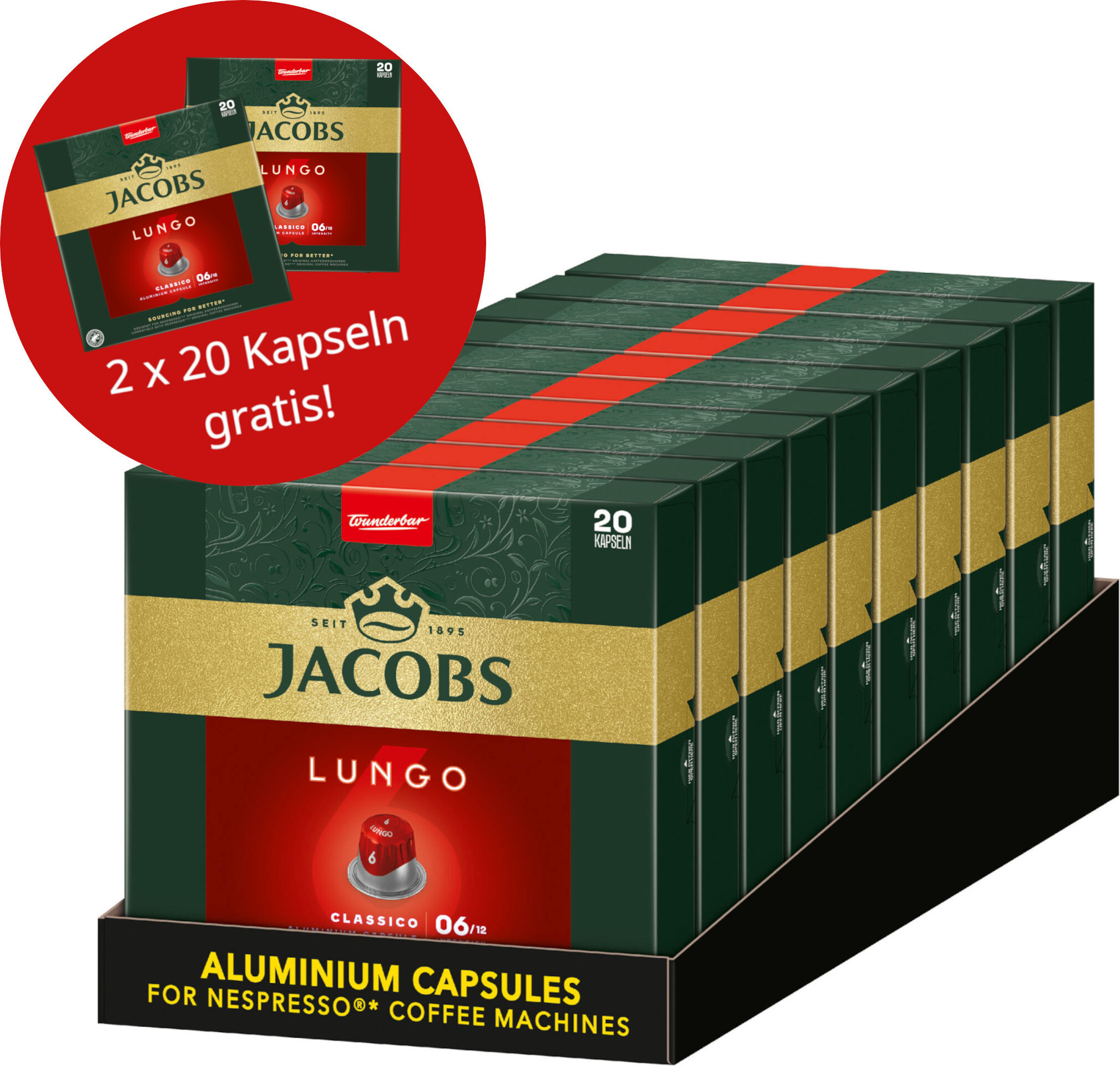 JACOBS Kapseln Lungo 6 Classico 200 | Kaufland.de