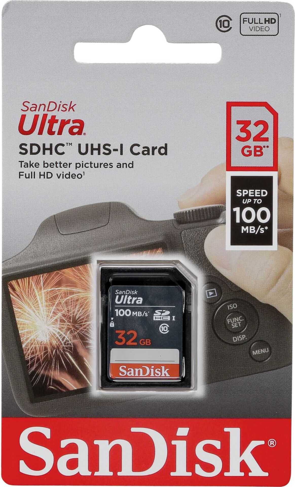 SanDisk SDHC karta 32GB Ultra (100MB/s Class 10 UHS-I)