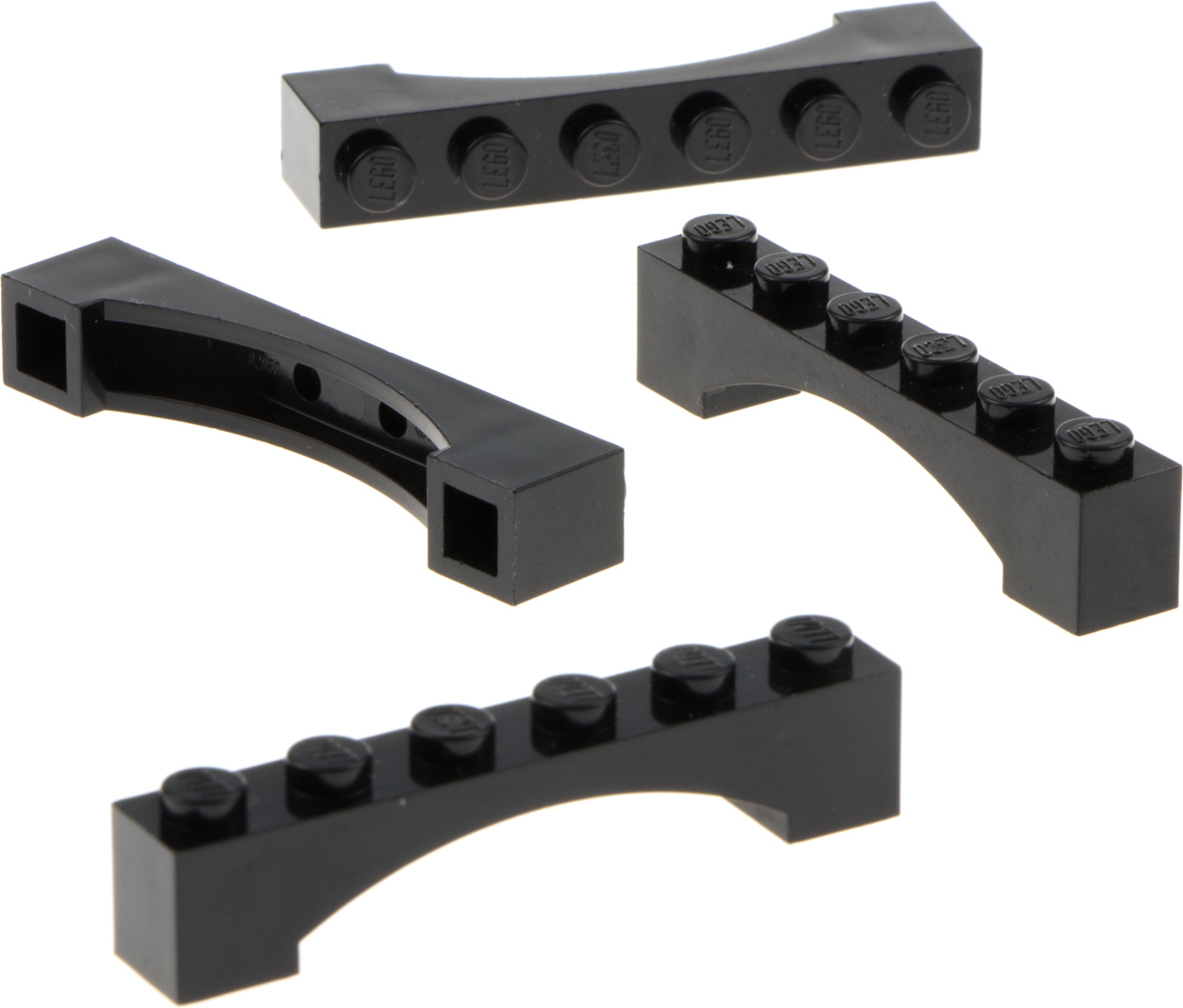 4 x Lego Bogenstein 1x6x1 schwarz rund Bogen | Kaufland.de