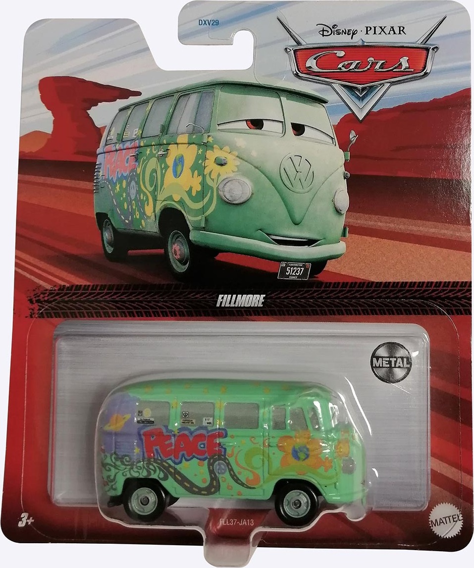 Mattel FLL37 Disney Pixar Cars Fillmore VW Bus Vert Love