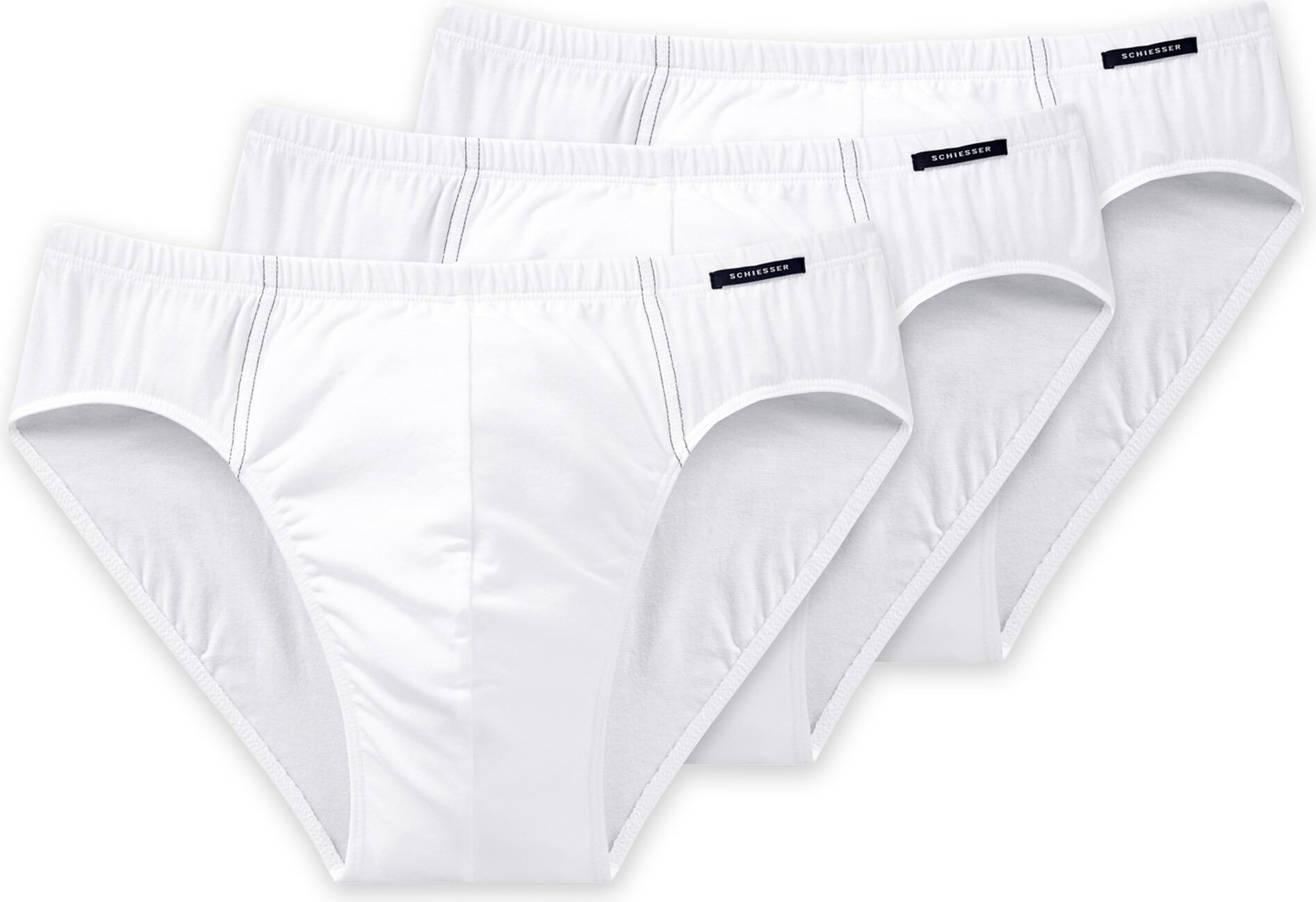 Schiesser Men's 3PACK Supermini 5 white Pack (Multiple)