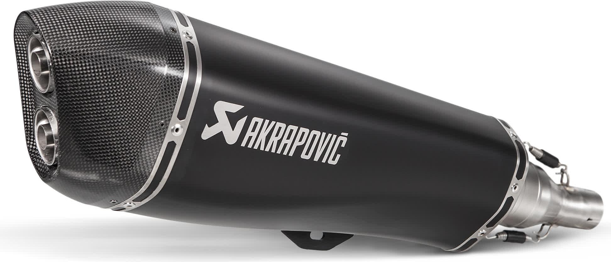 Terminale Akrapovic Slip-On acciaio nero Piaggio MP3