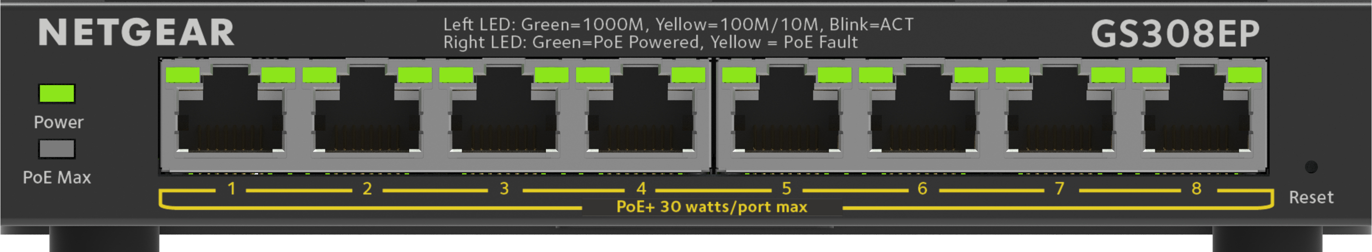 Switch Netgear GS308EP-100PES Switch NETGEAR 8x GE