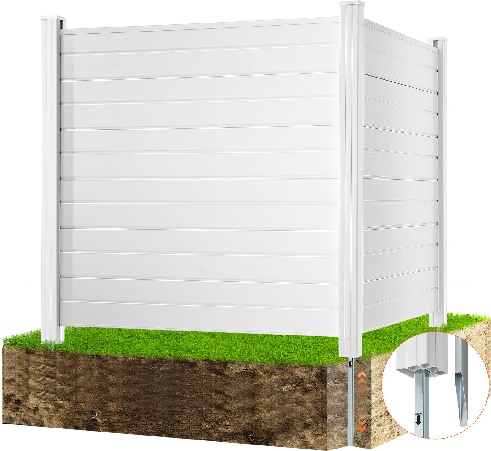 VEVOR zahradní plot 127 x 127 cm plot na | Kaufland.cz