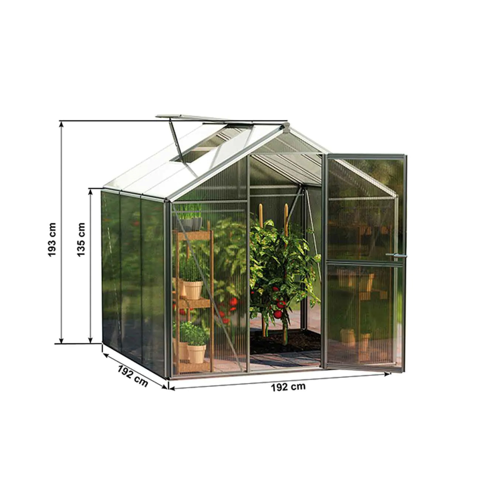 GFP Gewächshaus ECO-Star 3 Alu-Rahmen 192x192 | Kaufland.de