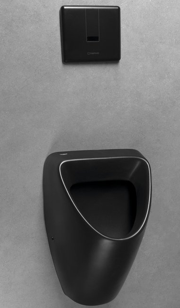SCHWARN pisoár, čierny matný s infračerveným splachovaním