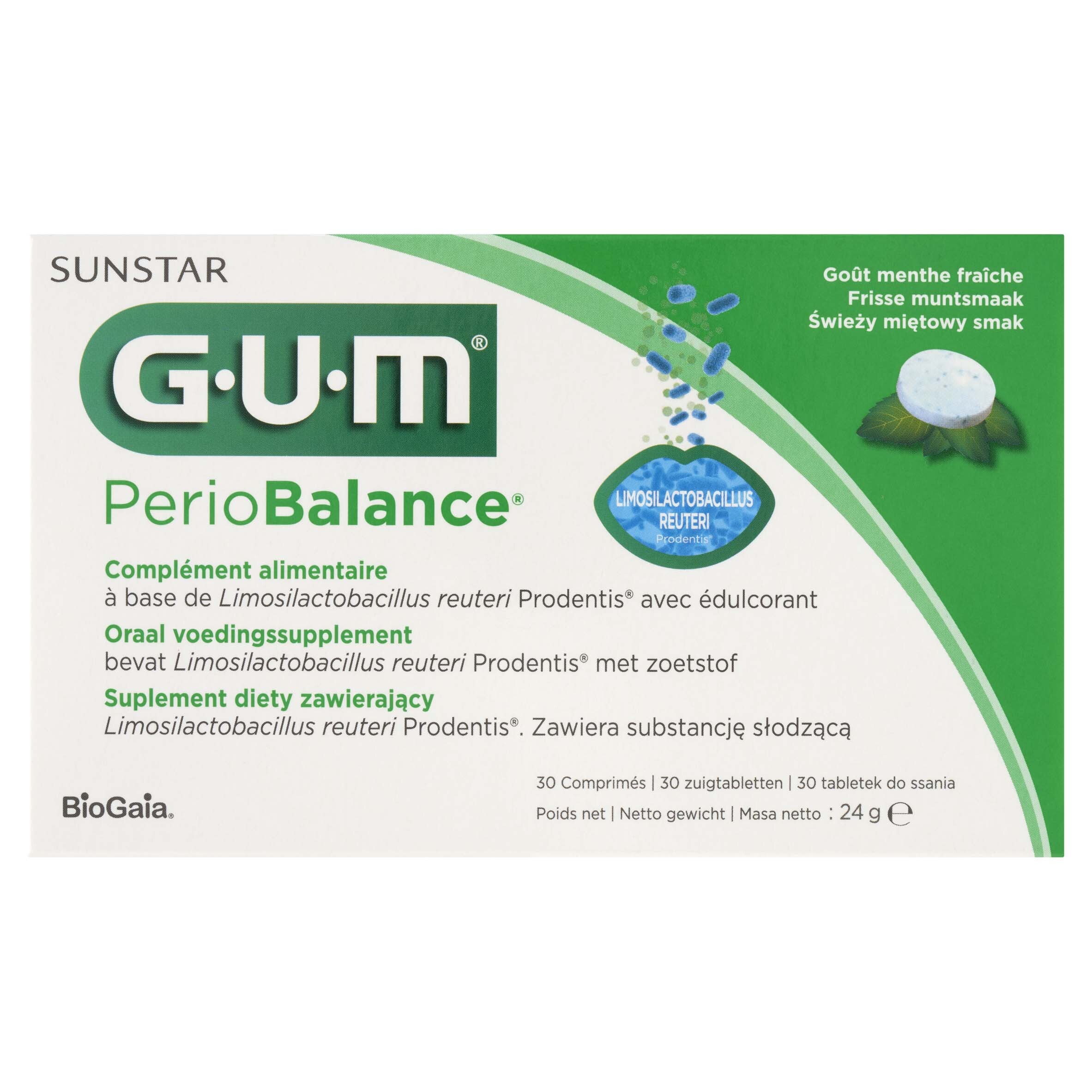 Sunstar GUM PerioBalance, 30 comprimés à sucer - Pour la
